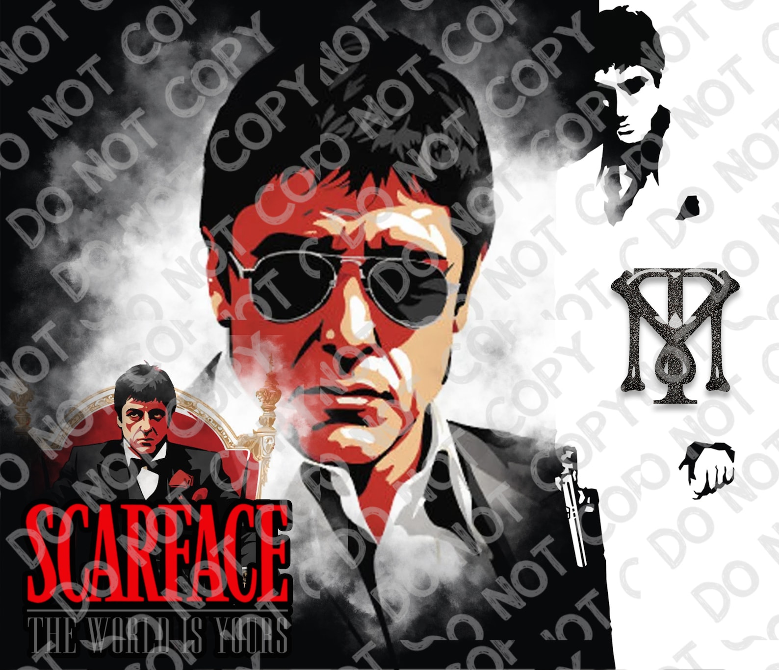 Scarface Tony Montana 20oz Tumbler Wrap - Etsy