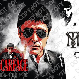 Scarface Tony Montana 20oz Tumbler Wrap - Etsy