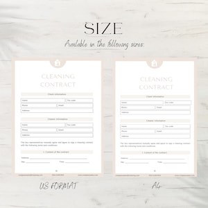 Simple Beige Commercial Cleaning Service Contract Template, Editable ...