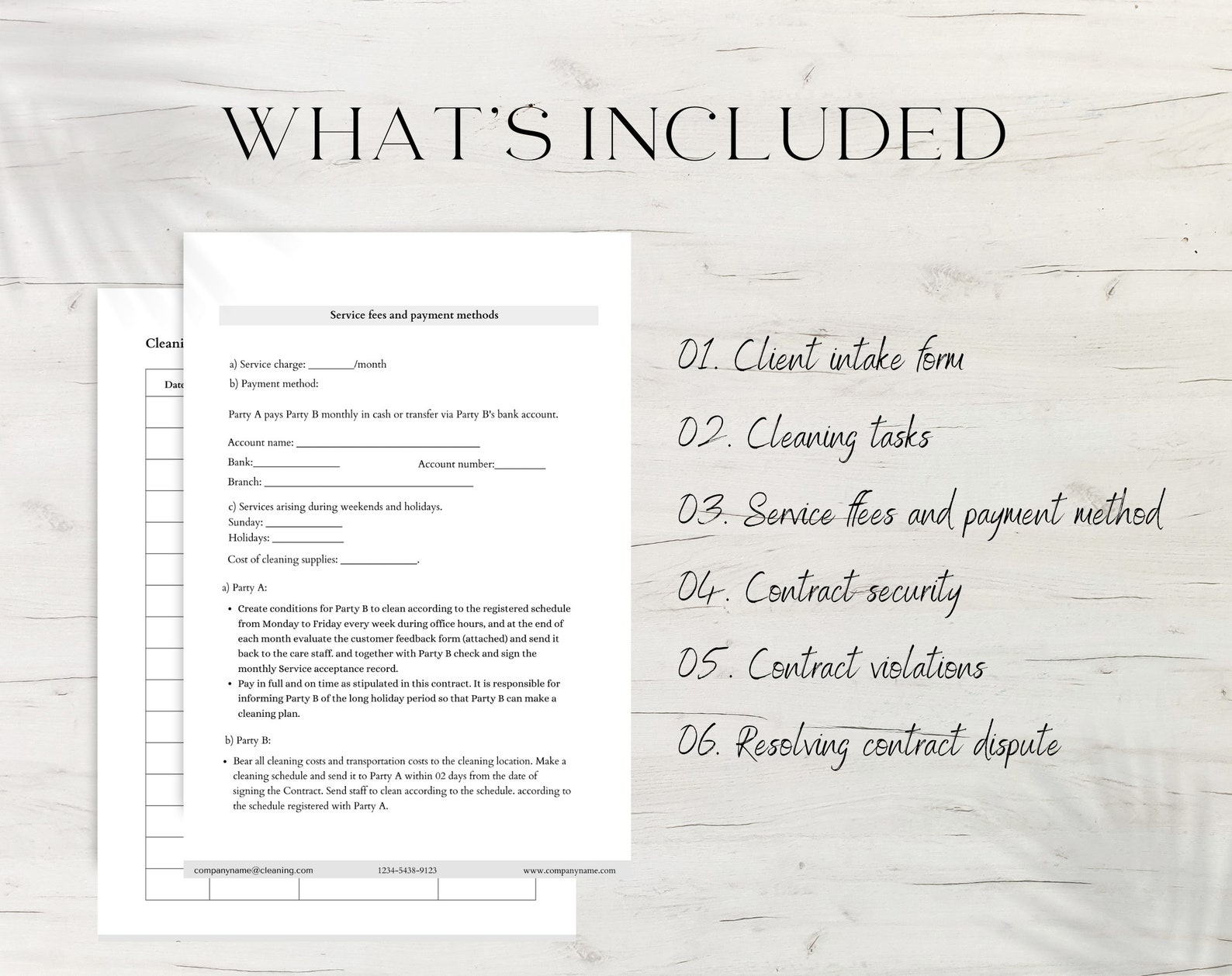 Minimalistic Commercial Cleaning Service Contract Template, Editable ...