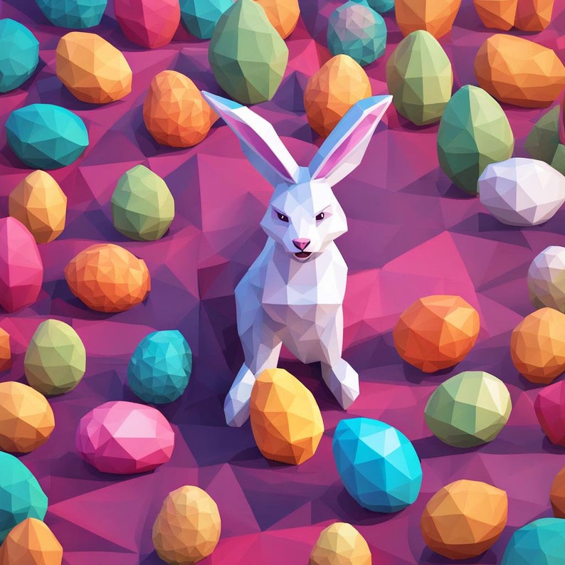 Easter Celebration 8K Digital Art Collection - 65MP Square Prints - Etsy