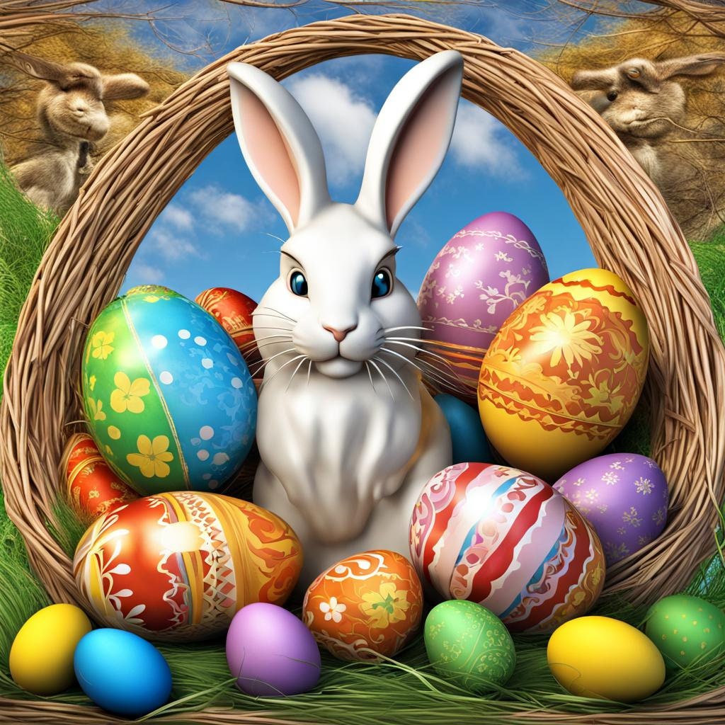 Easter Celebration 8K Digital Art Collection 65MP Square Prints - Etsy