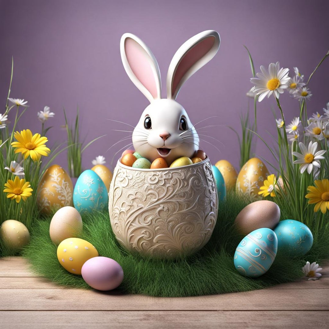 Easter Celebration 8K Digital Art Collection - 65MP Square Prints - Etsy