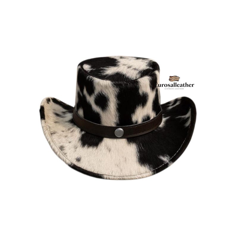 Handmade Cowhide Cowboy Hat: Western Rodeo Style Pony Fur Leather - Etsy