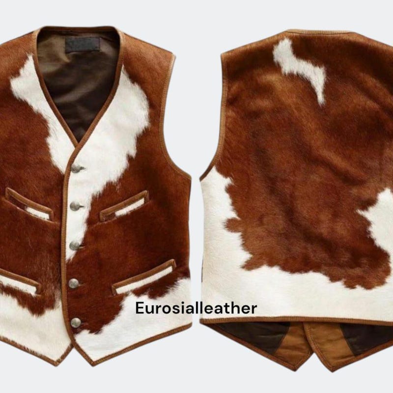 Cow Print Vests - Etsy