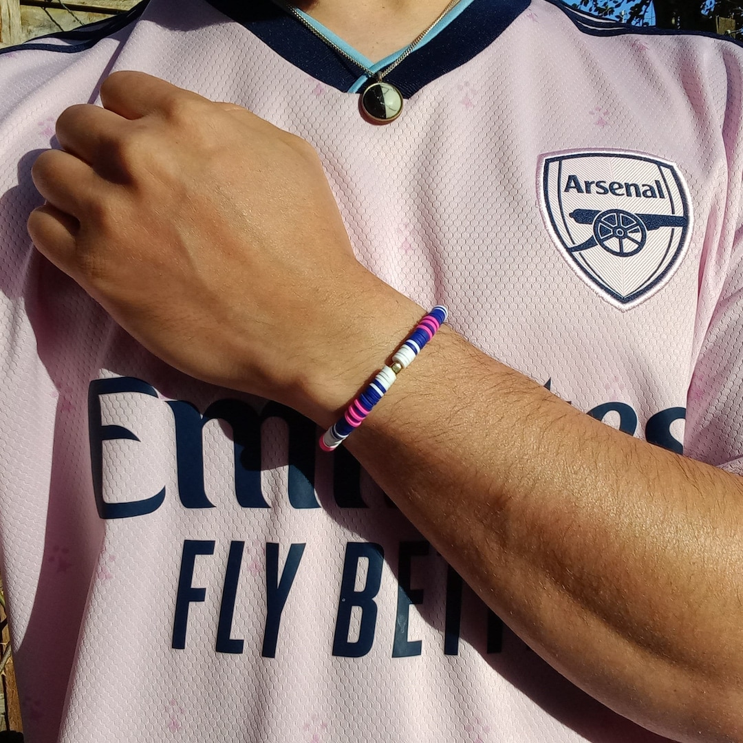 Arsenal FC Inspired Bracelet Handmade Football Fan Jewellery Gunners ...