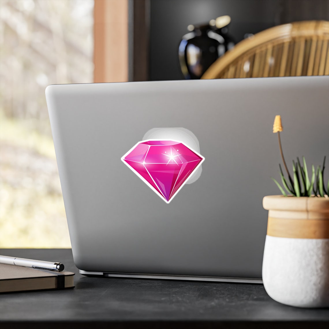 Pink Diamond Vinyl Decal - Etsy