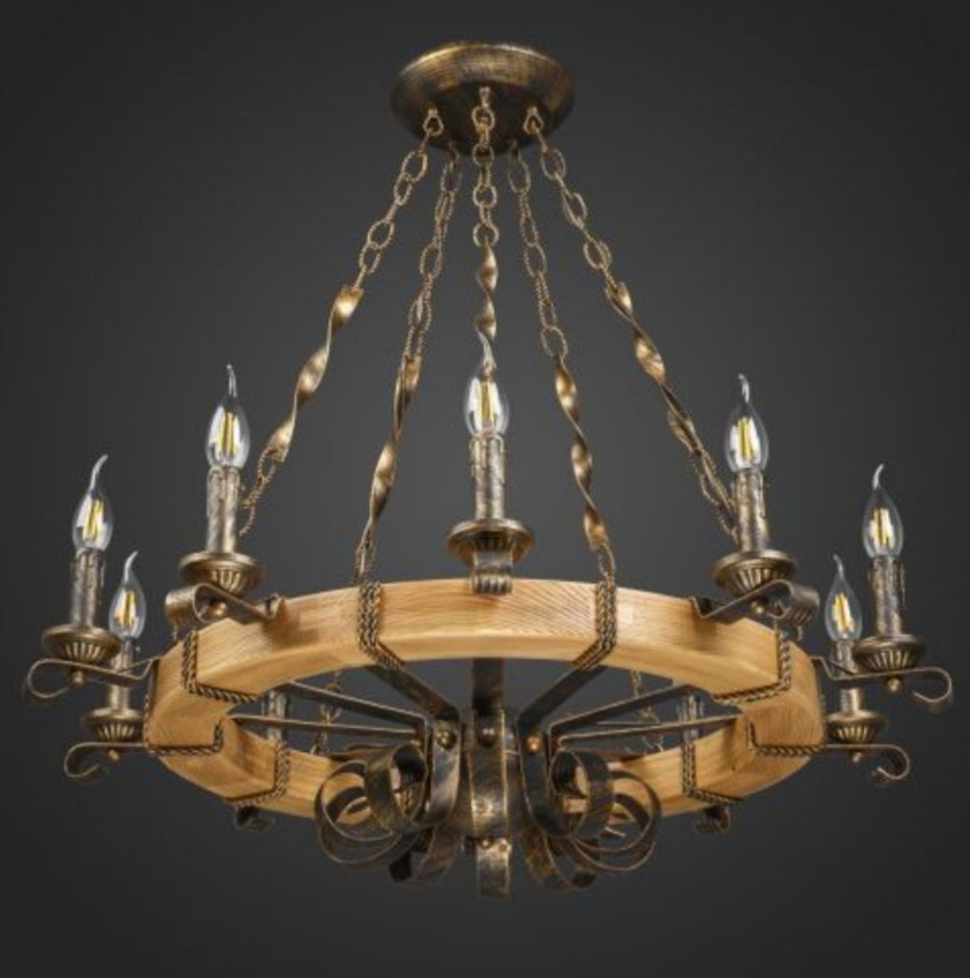 Ceiling, Ceiling Lights, Chandelier, Light, Wood, Handmade, Rustic ...
