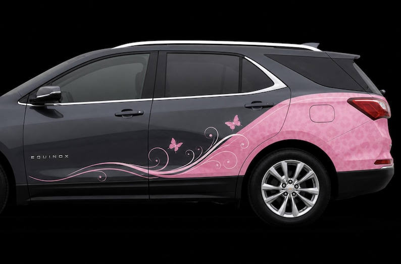 Pink Leopard Car Wrap | Black Pink Animal Print Vinyl Decal - Etsy
