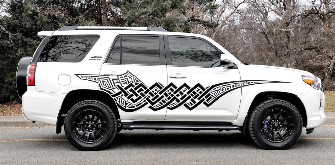 Tribal Maze Car Decal: Nordic Geometric Vinyl Wrap for SUV, Truck & 4x4 ...