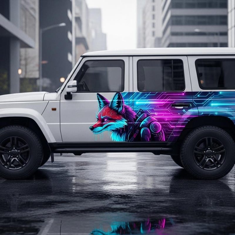 Cyberpunk Car Wrap Decal - Etsy