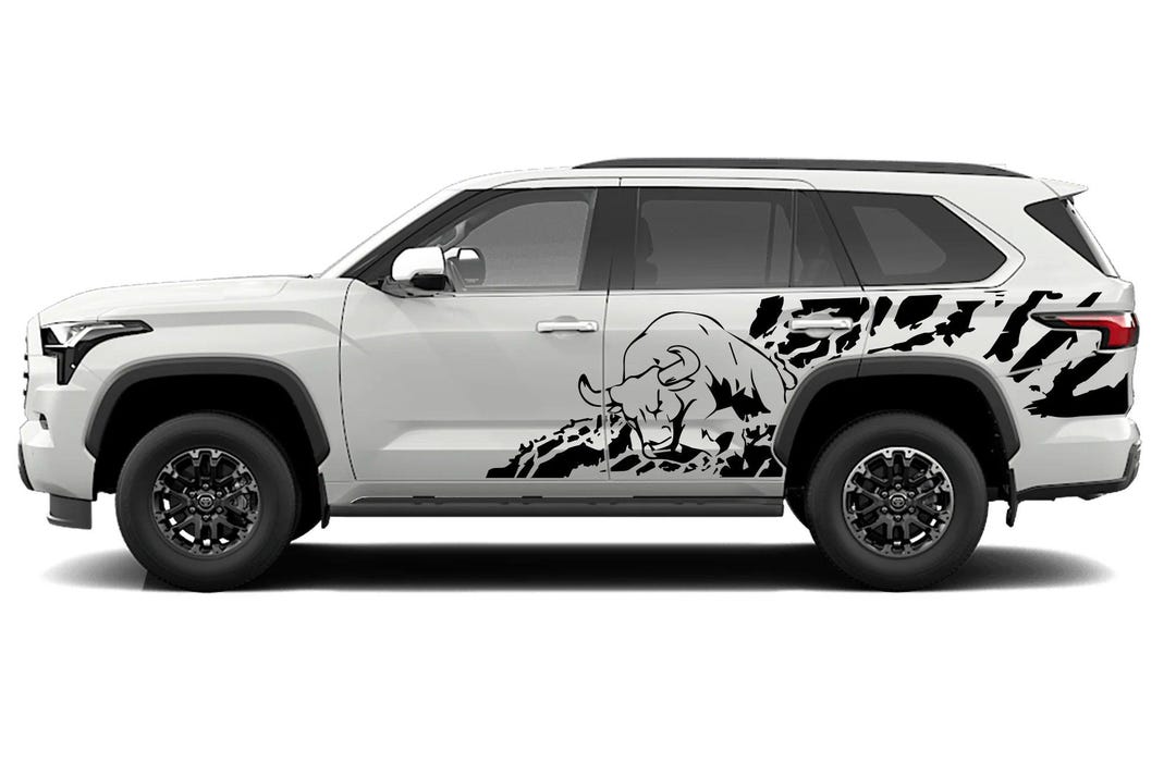 Truck Side Decal – Aggressive Bull Graphic Vinyl for Pickup & Van - Etsy
