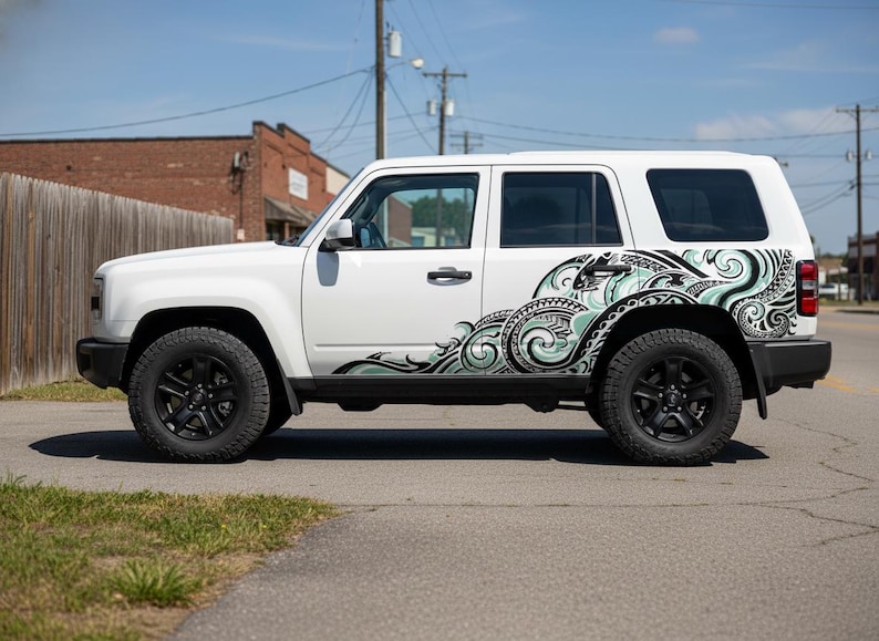 Buy Polynesian Eel Car Side Decal — Sumi Wave Sticker Wrap for SUV ...