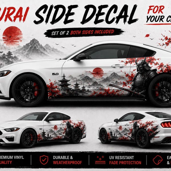 Japan Car Side Decal - Etsy