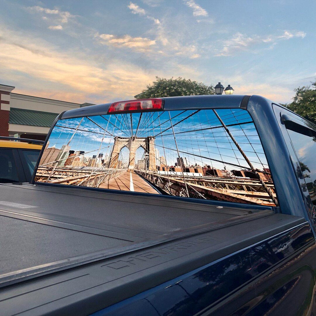 Brooklyn Bridge Rear Window Decal Universal Truck Back Window Wrap - Etsy