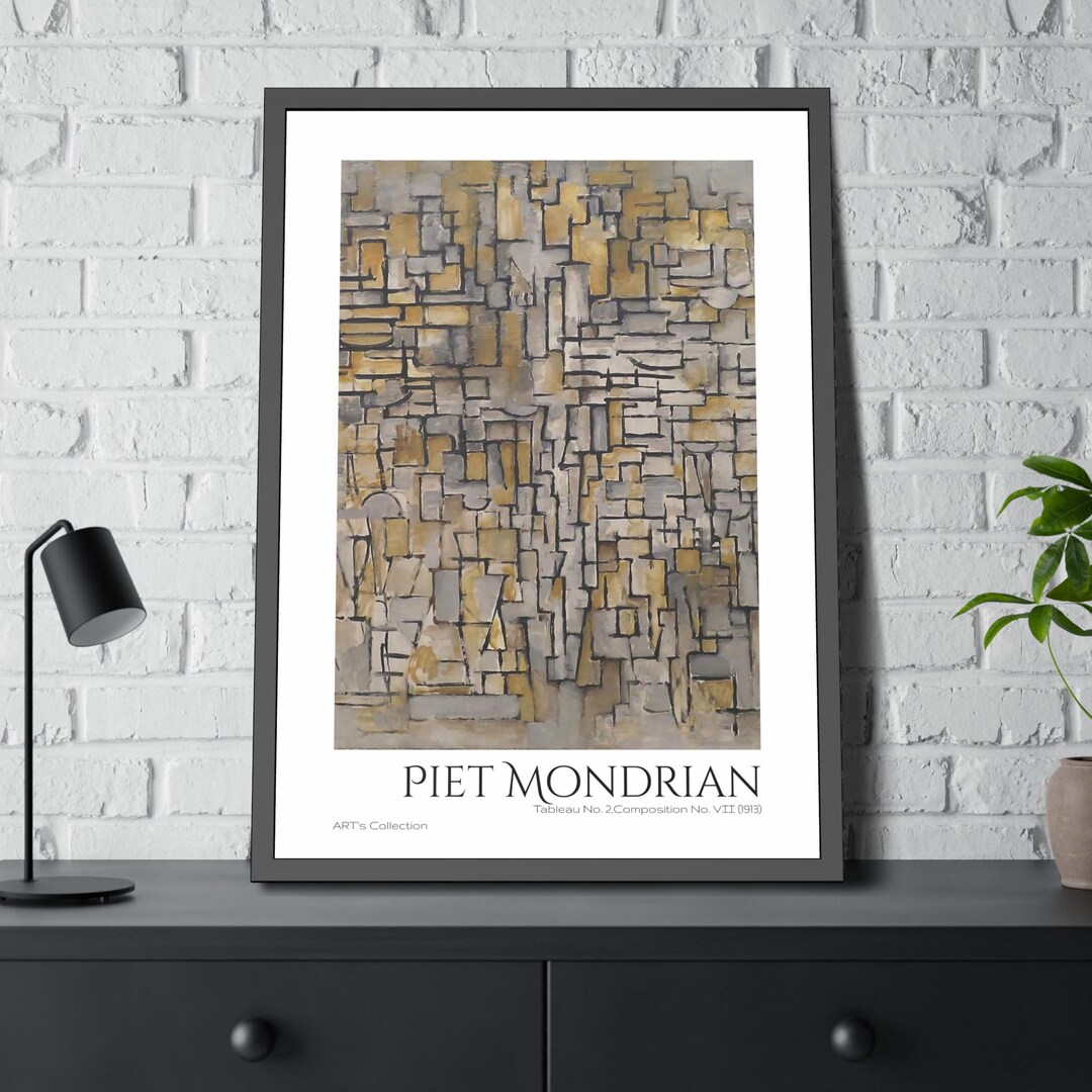 Tableau No. 2, Composition No. VII (1913) by Piet Mondrian / Framed ...