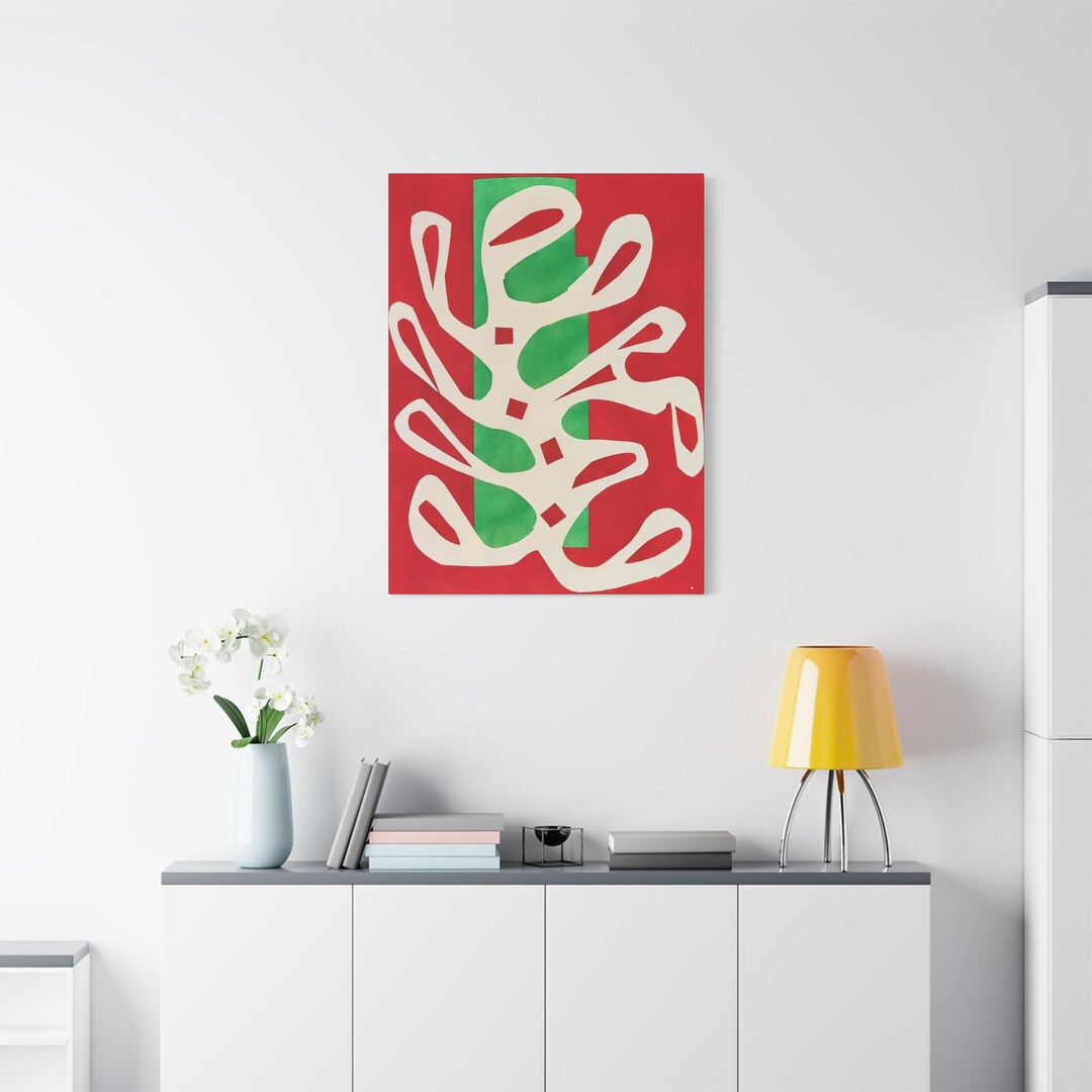 Henri Matisse / White Algae on a Red and Green Background (1947) / Fine ...