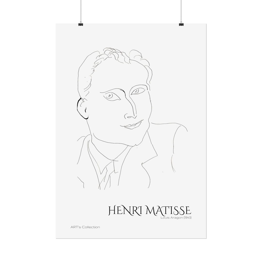 Louis Aragon (1943) by Henri Matisse / Printed Poster - Art's ...