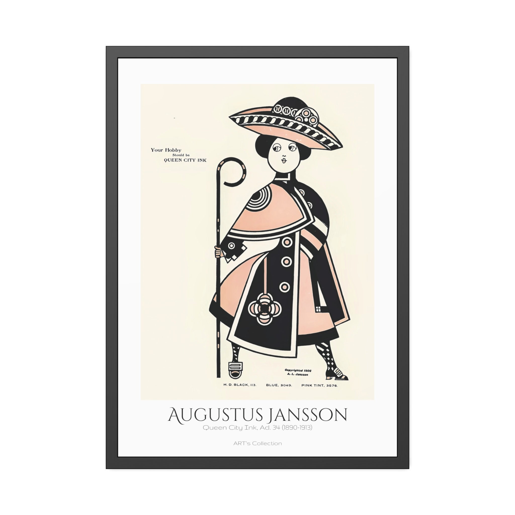 Queen City Ink, Ad. 34 (1890-1913) by Augustus Jansson / Framed Poster ...