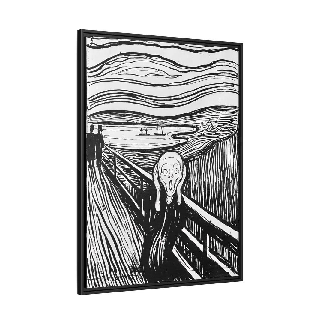 The Scream (1895) by Edvard Munch / Framed Canvas on American Box - Etsy