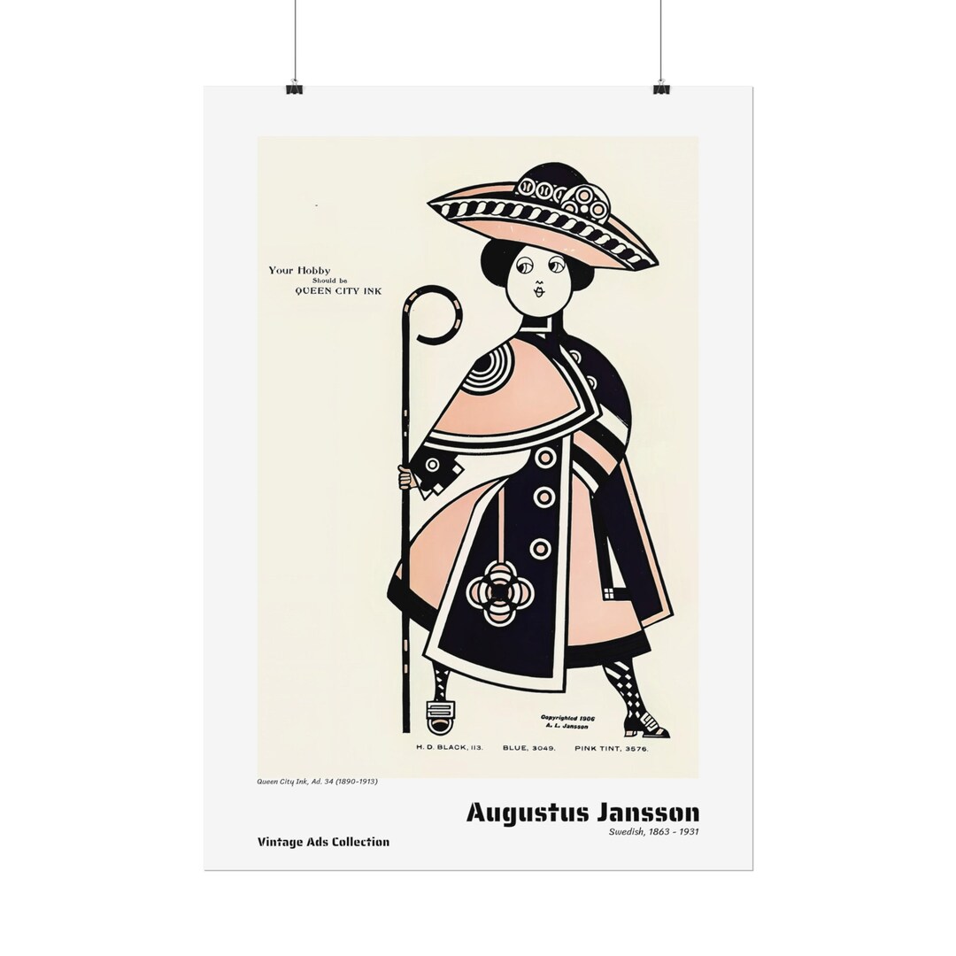 Queen City Ink, Ad. 34 (1890-1913) by Augustus Jansson / Printed Poster ...