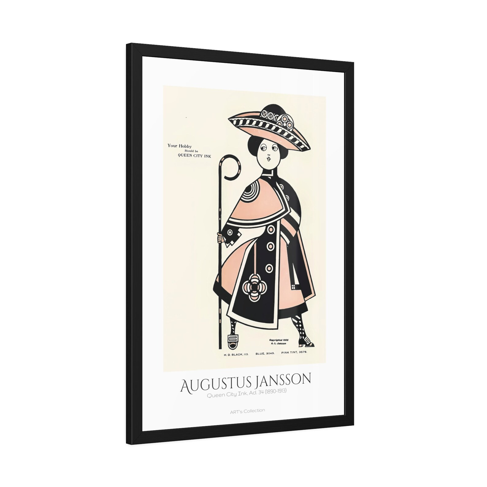 Queen City Ink, Ad. 34 (1890-1913) by Augustus Jansson / Framed Poster ...