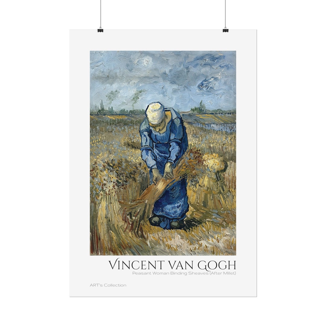 Peasant Woman Binding Sheaves (after Millet) by Vincent Van Gogh ...