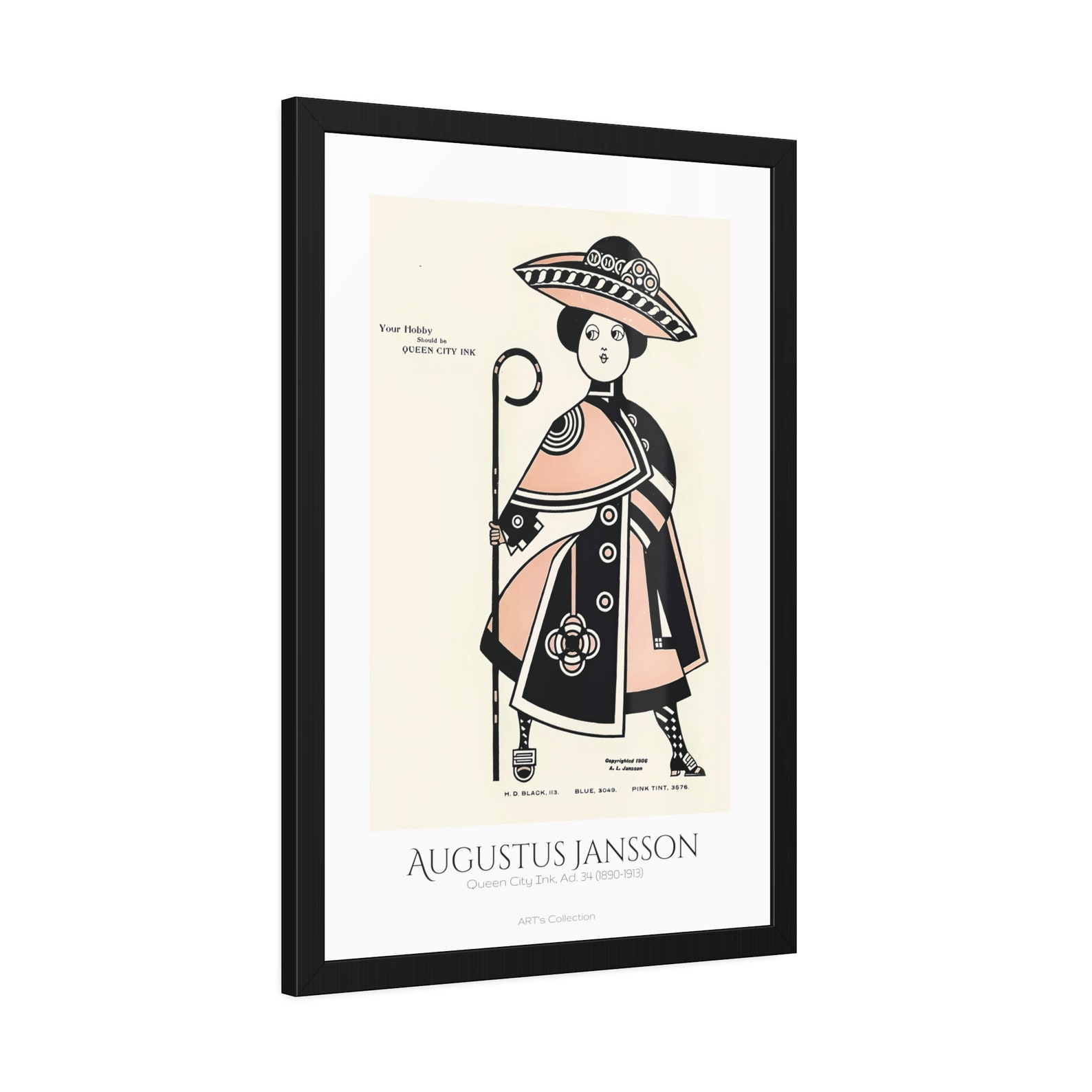 Queen City Ink, Ad. 34 (1890-1913) by Augustus Jansson / Framed Poster ...