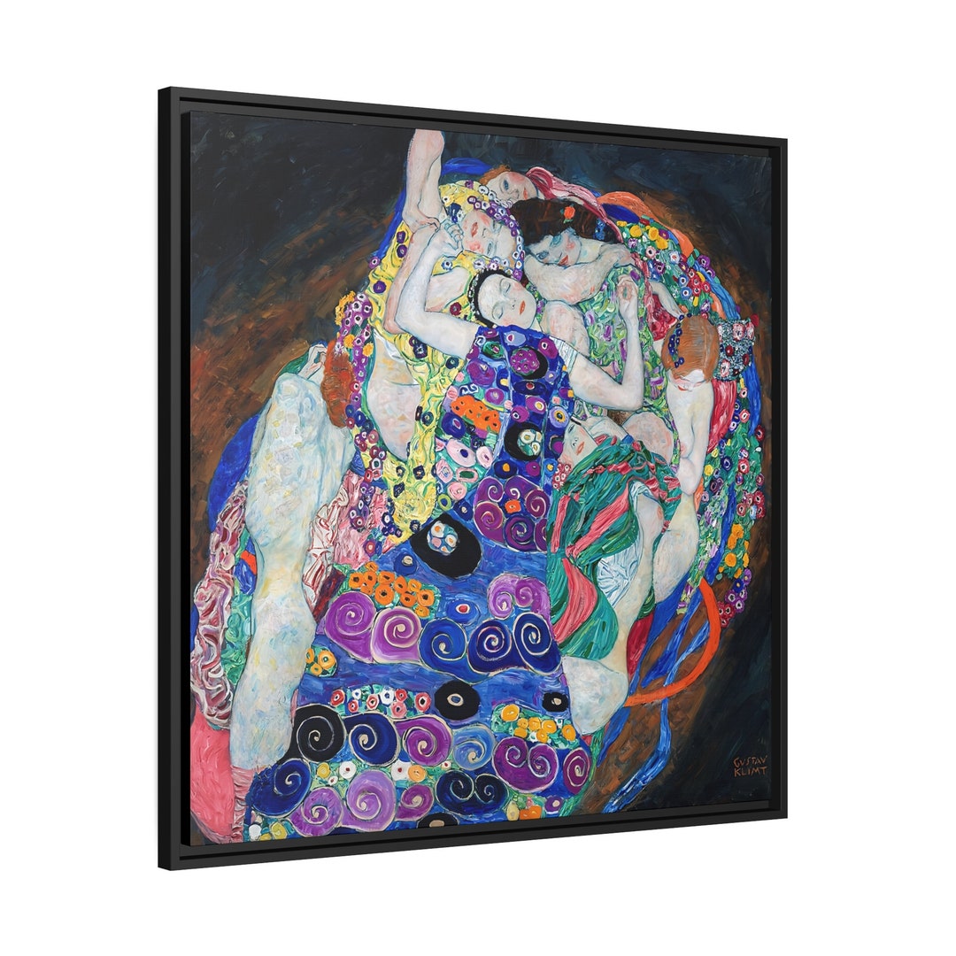 The Maiden (1913) by Gustav Klimt / Framed Canvas on American Box - Etsy