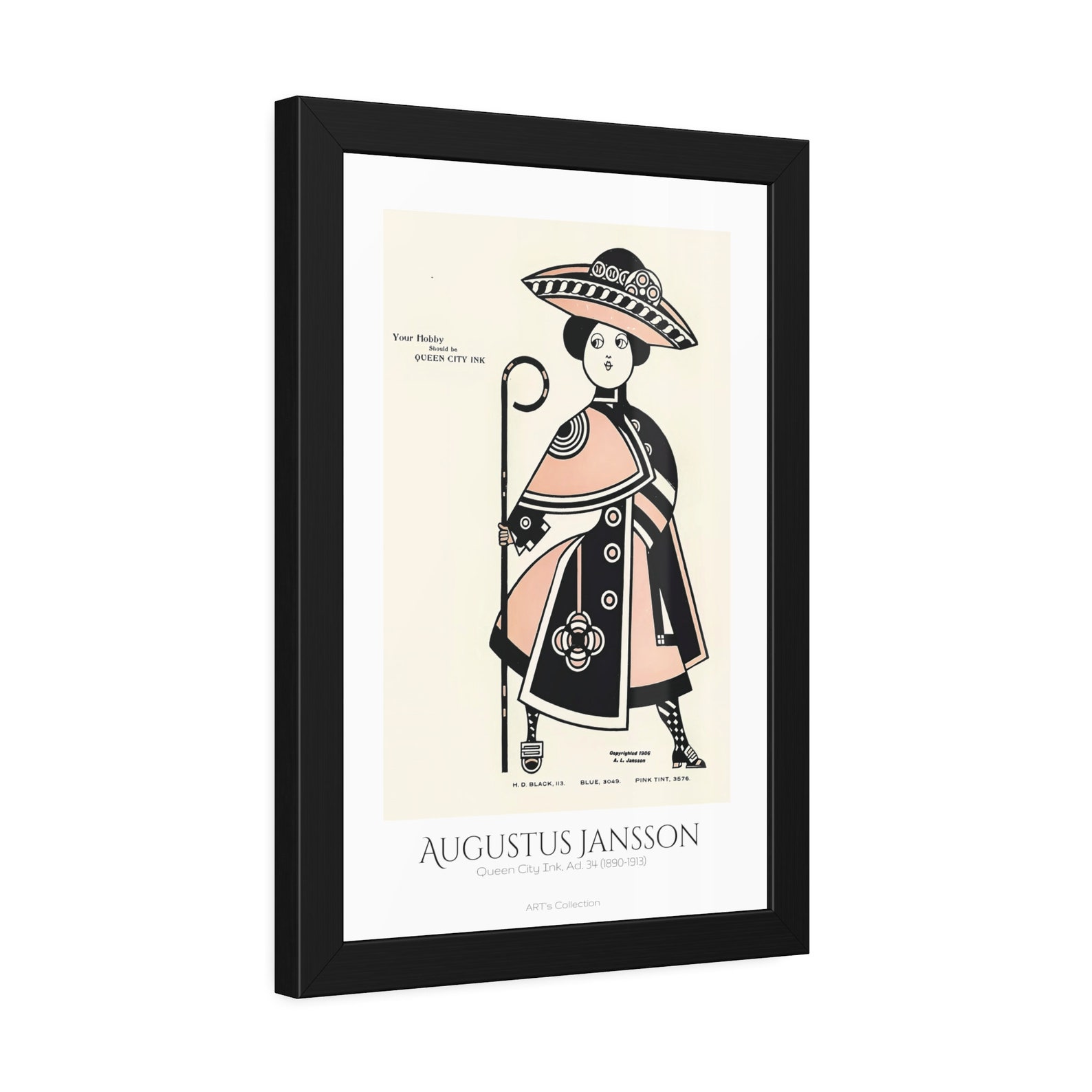 Queen City Ink, Ad. 34 (1890-1913) by Augustus Jansson / Framed Poster ...