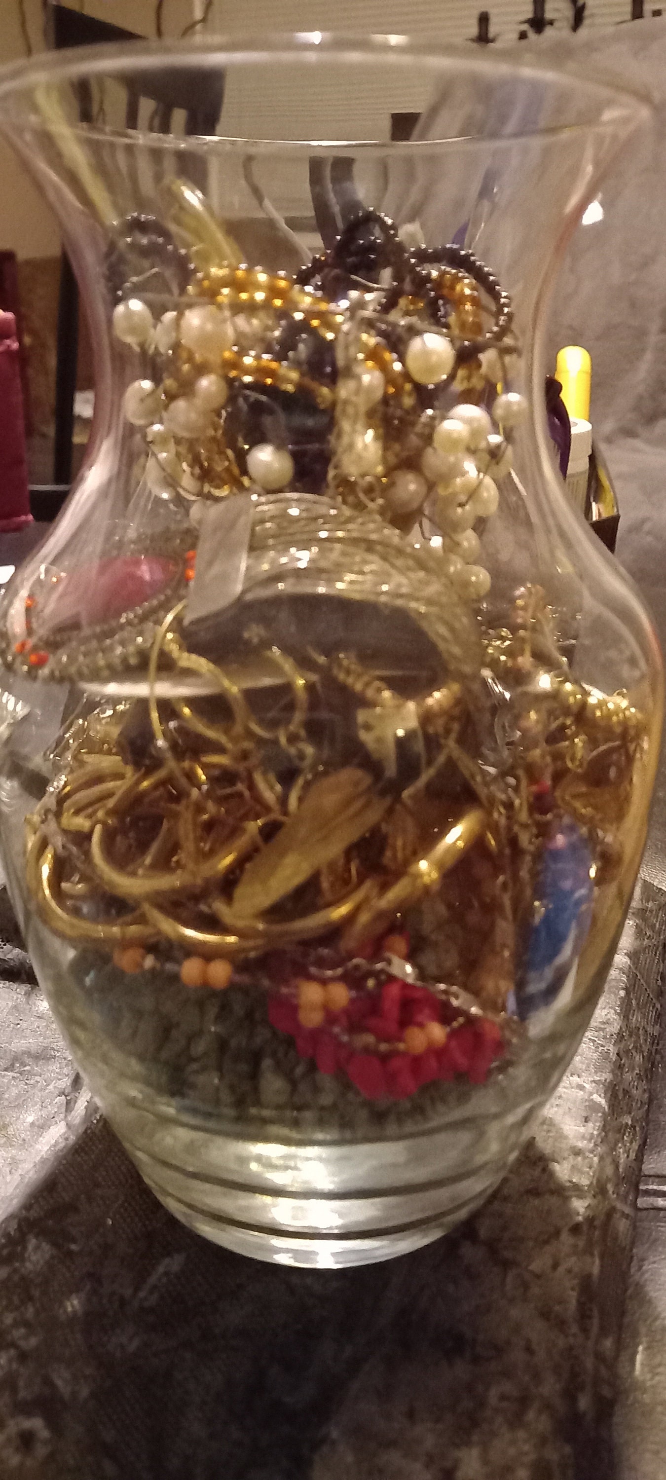 Jewelry Jars With Assortment of Random Vintage Costume Jewelry, Random ...