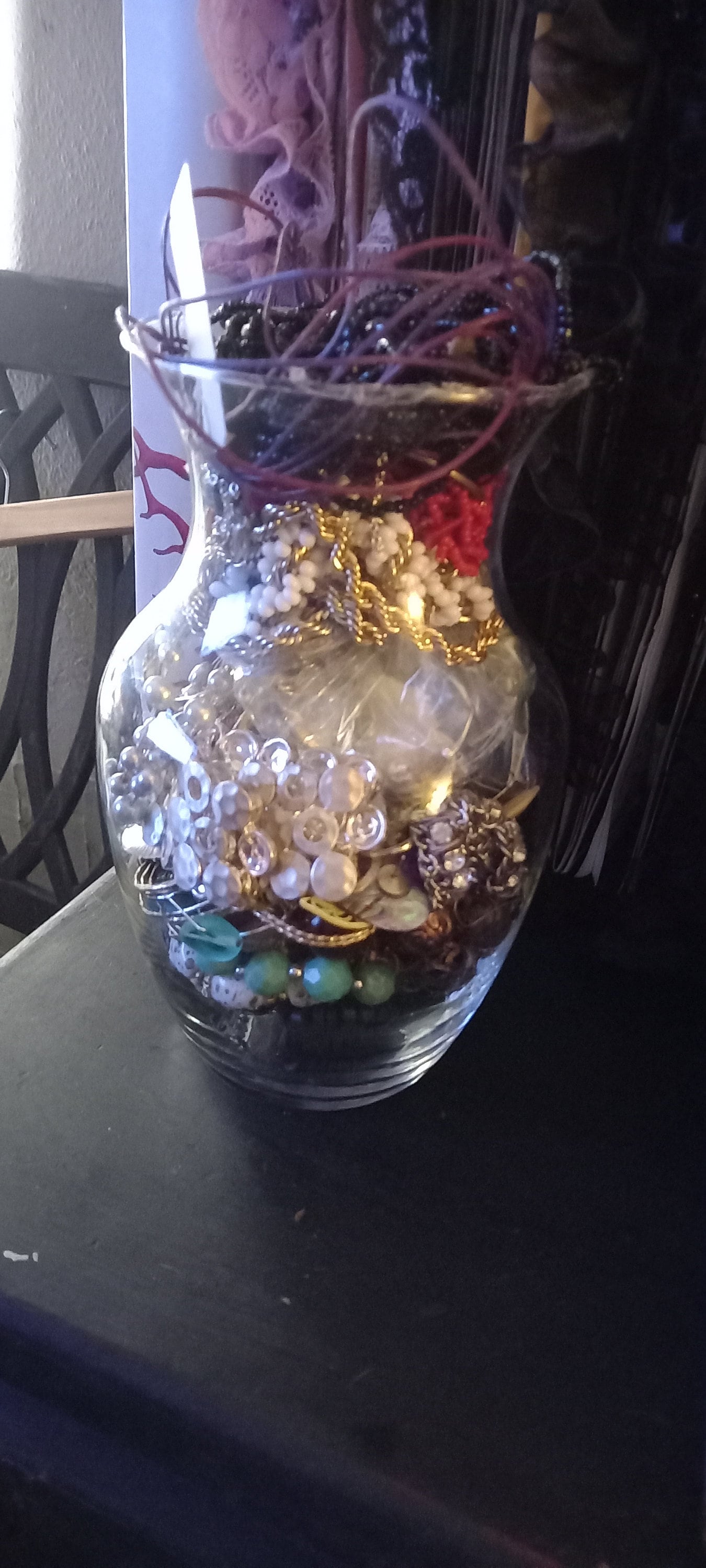 Jewelry Jars With Assortment of Random Vintage Costume Jewelry, Random ...