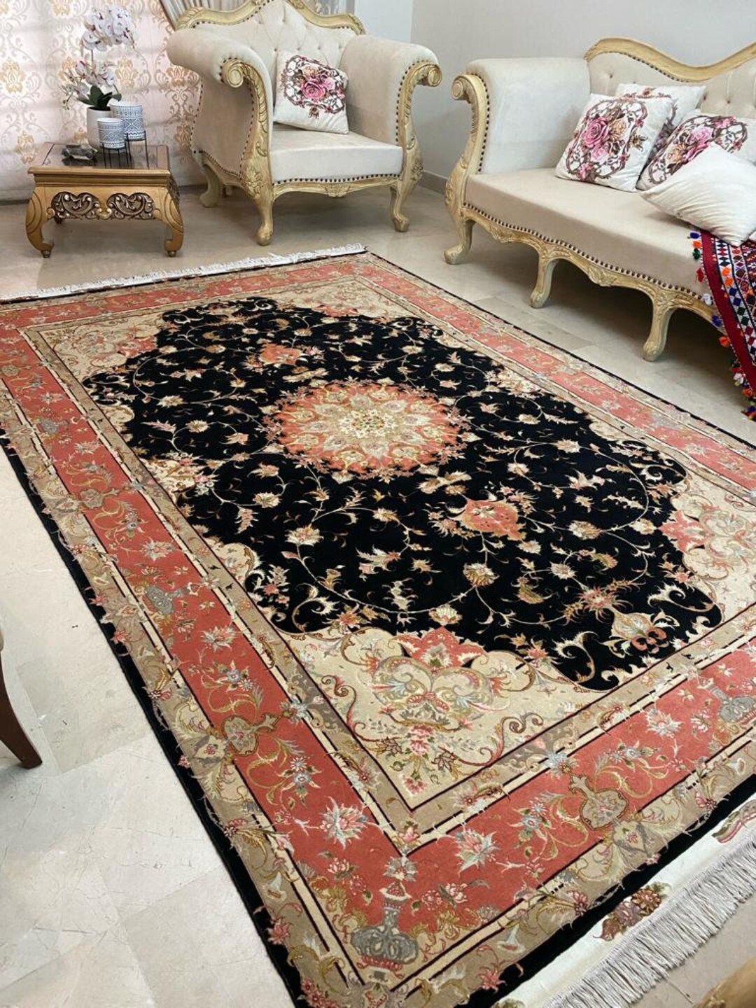 Royal Gold Tabriz Persian Area Rug Living Room Rugs, Bedroom Rugs ...