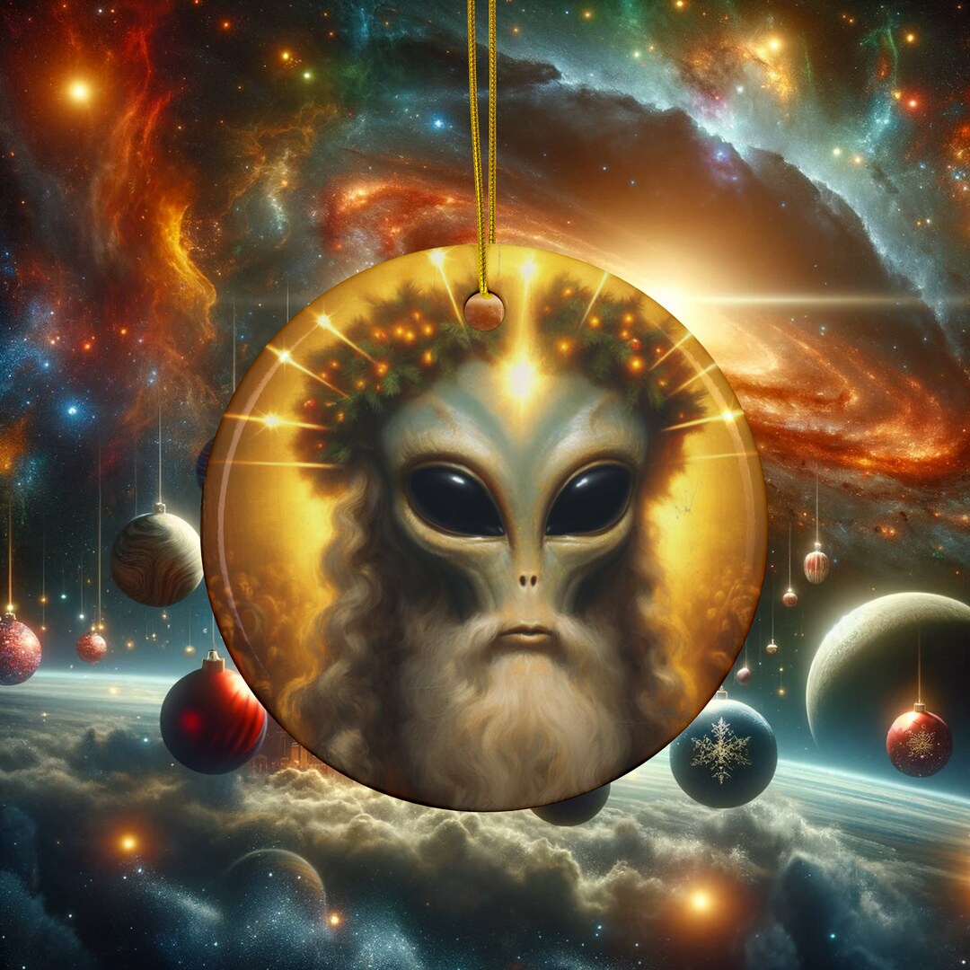 Alien Christmas Ornament two-sided Print Not Just One-side - Etsy