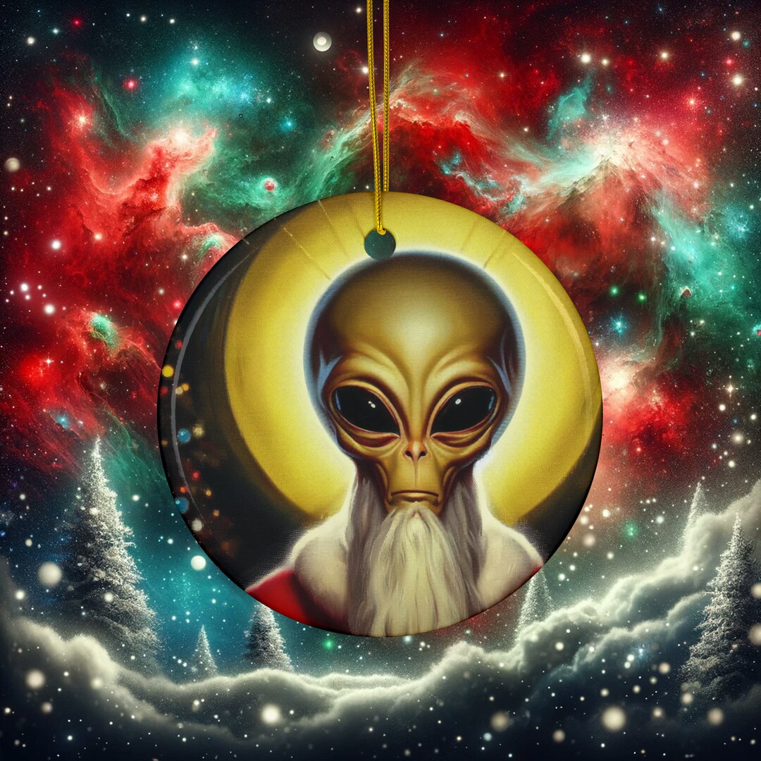 Alien Christmas Ornament two-sided Print Not Just One-side - Etsy