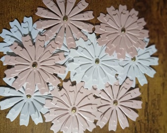 Layered Flower Paper Die Cuts - Set of 5 Orange or 5 Yellow. - Etsy