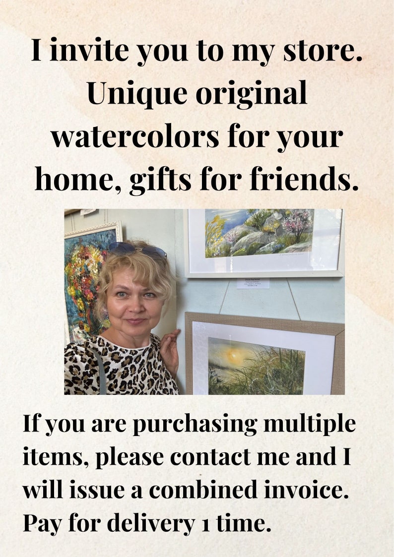 Original Painting Landscape Morning River Watercolour Spring Landscape ...