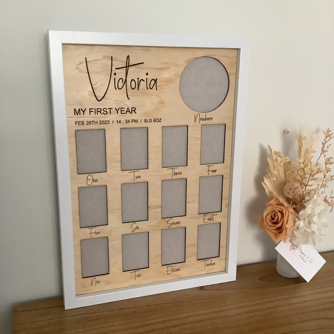 Personalised Babys First Year Photo Frame - Etsy