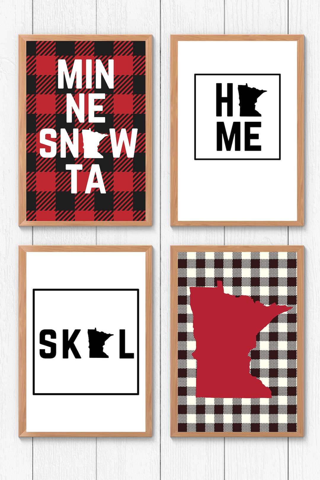 Minnesota Prints Bundle, Set of 4, Minnesota Art, Minnesota Poster ...