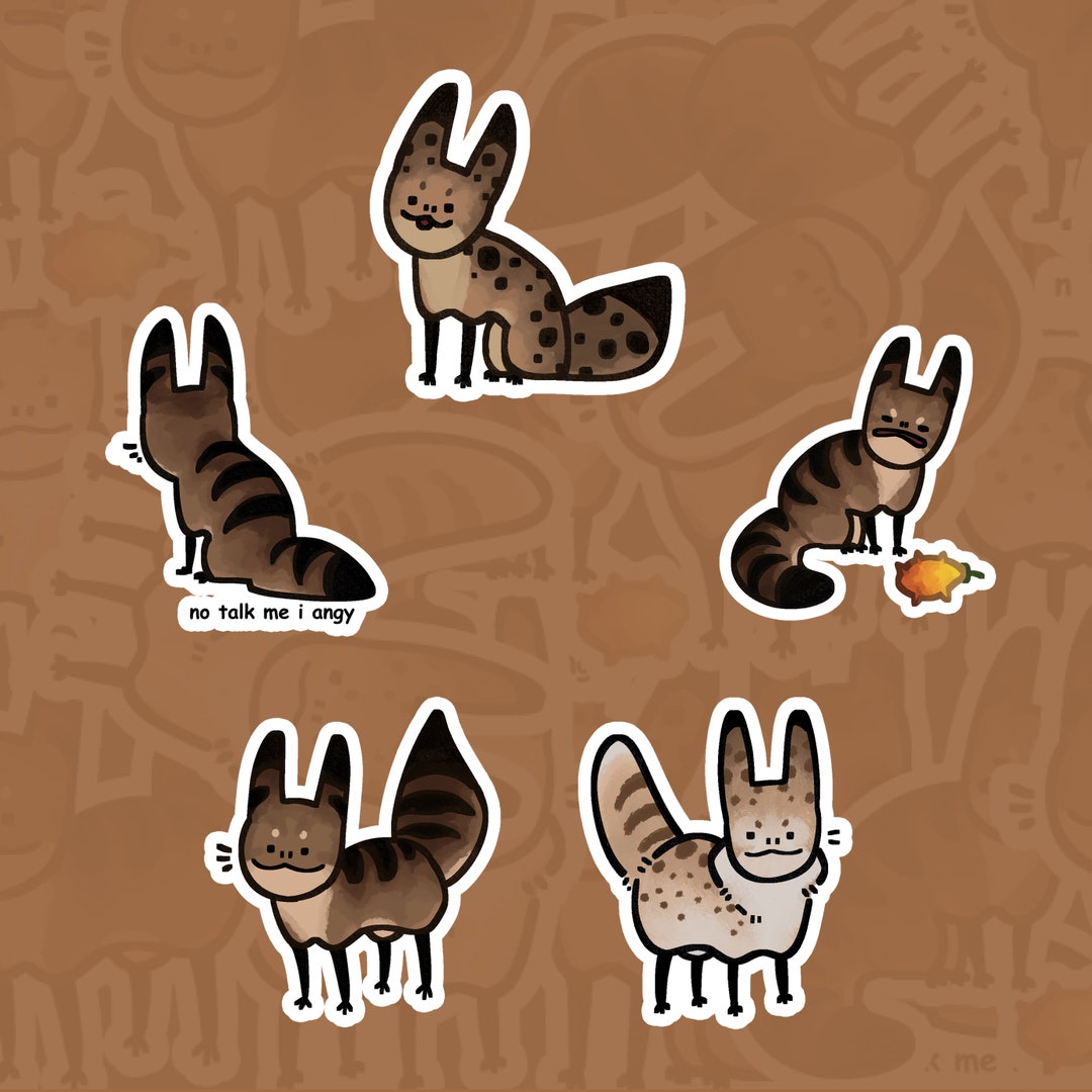 Loth Cat Sticker Pack - Etsy