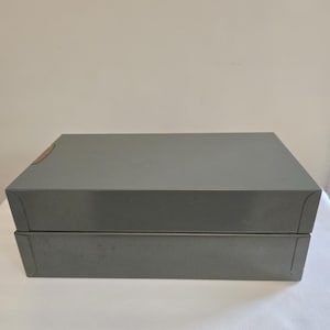 Vintage Industrial Index Card Storage Box | Metal Index Card Box | Made ...