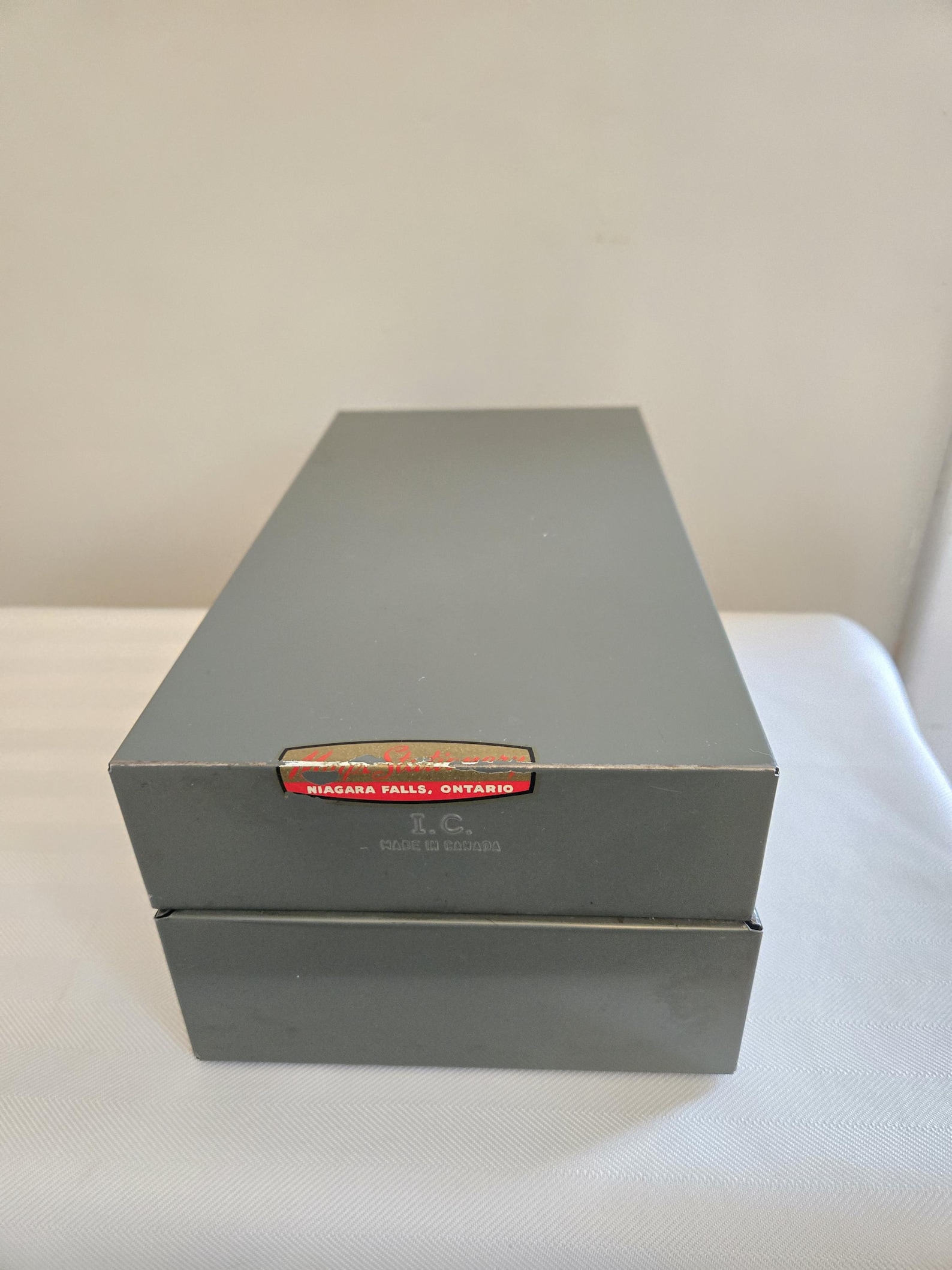 Vintage Industrial Index Card Storage Box | Metal Index Card Box | Made ...