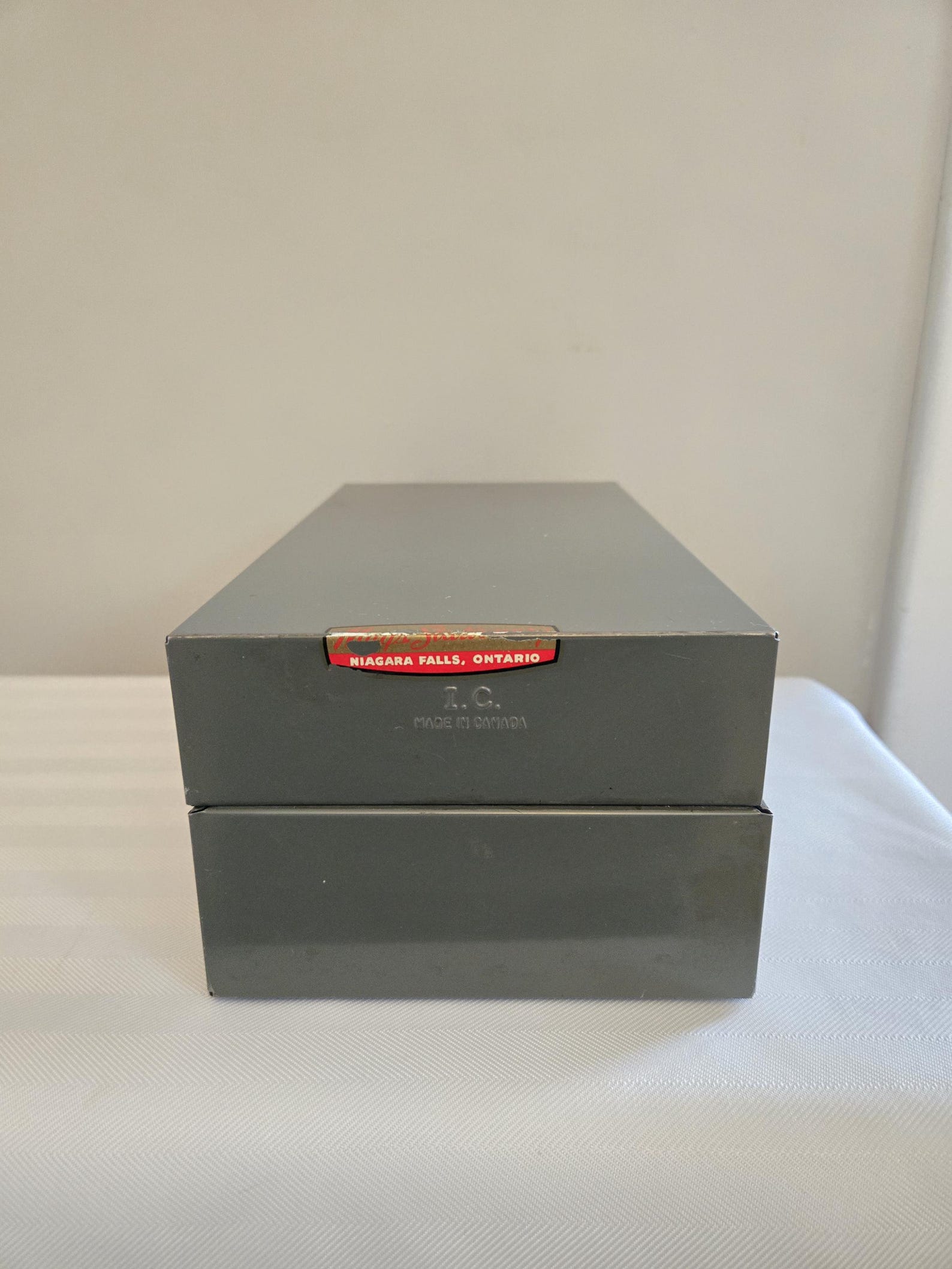 Vintage Industrial Index Card Storage Box | Metal Index Card Box | Made ...