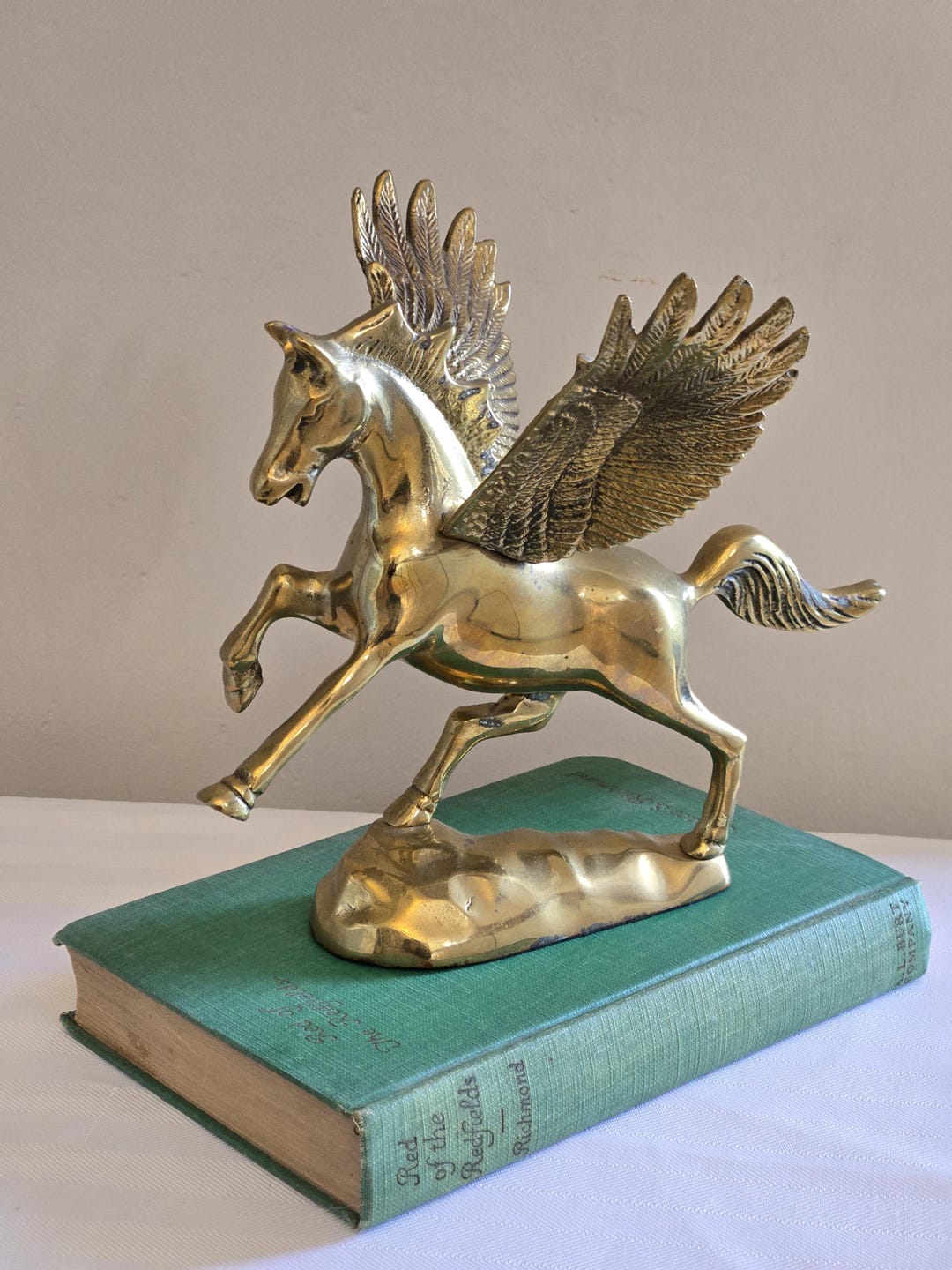 Vintage Solid Brass Pegasus Figurine: Mythical Home Decor - Etsy