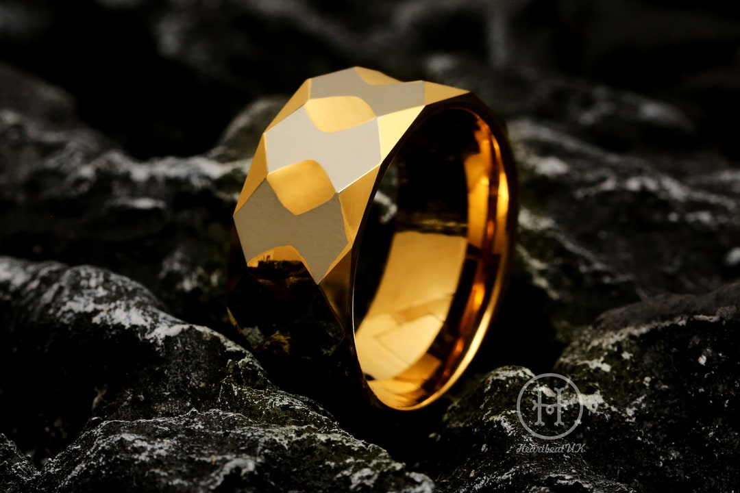 Hammered Gold Rings, Biker Go-to Rings, Western Denim Wear Rings, Hip ...