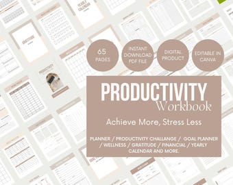 Productivity Workbook - Etsy