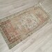 3x5 Faded Green Faded Red Vintage Rug, 3x5 Brown Motifs Oushak Rug ...