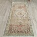 3x5 Faded Green Faded Red Vintage Rug, 3x5 Brown Motifs Oushak Rug ...