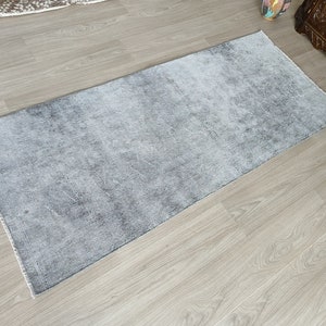 3x7 Handmade Gray Vintage Runner Rug, 3x7 Turkish Rug, Bohemian Hallway ...