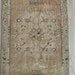 3x5 Faded Green Faded Red Vintage Rug, 3x5 Brown Motifs Oushak Rug ...
